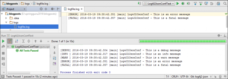 Log4j 2 Configuration Using Json Spring Framework Guru